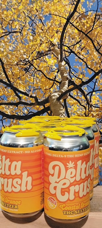 Delta crush coastal orange thc seltzer – Sovereignty Wines